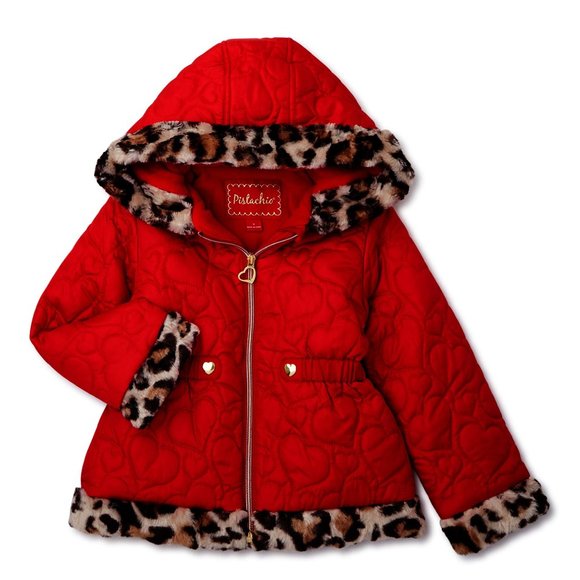 Pistachio | Jackets & Coats | Girls 4 Quilted Faux Fur Jacket | Poshmark